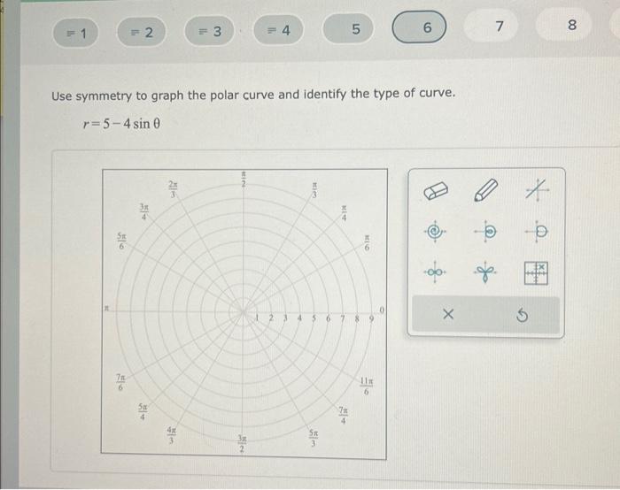 Solved Use symmetry to graph the polar curve and identify | Chegg.com