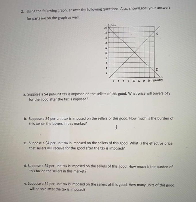 Solved 2. Using the following graph, answer the following | Chegg.com