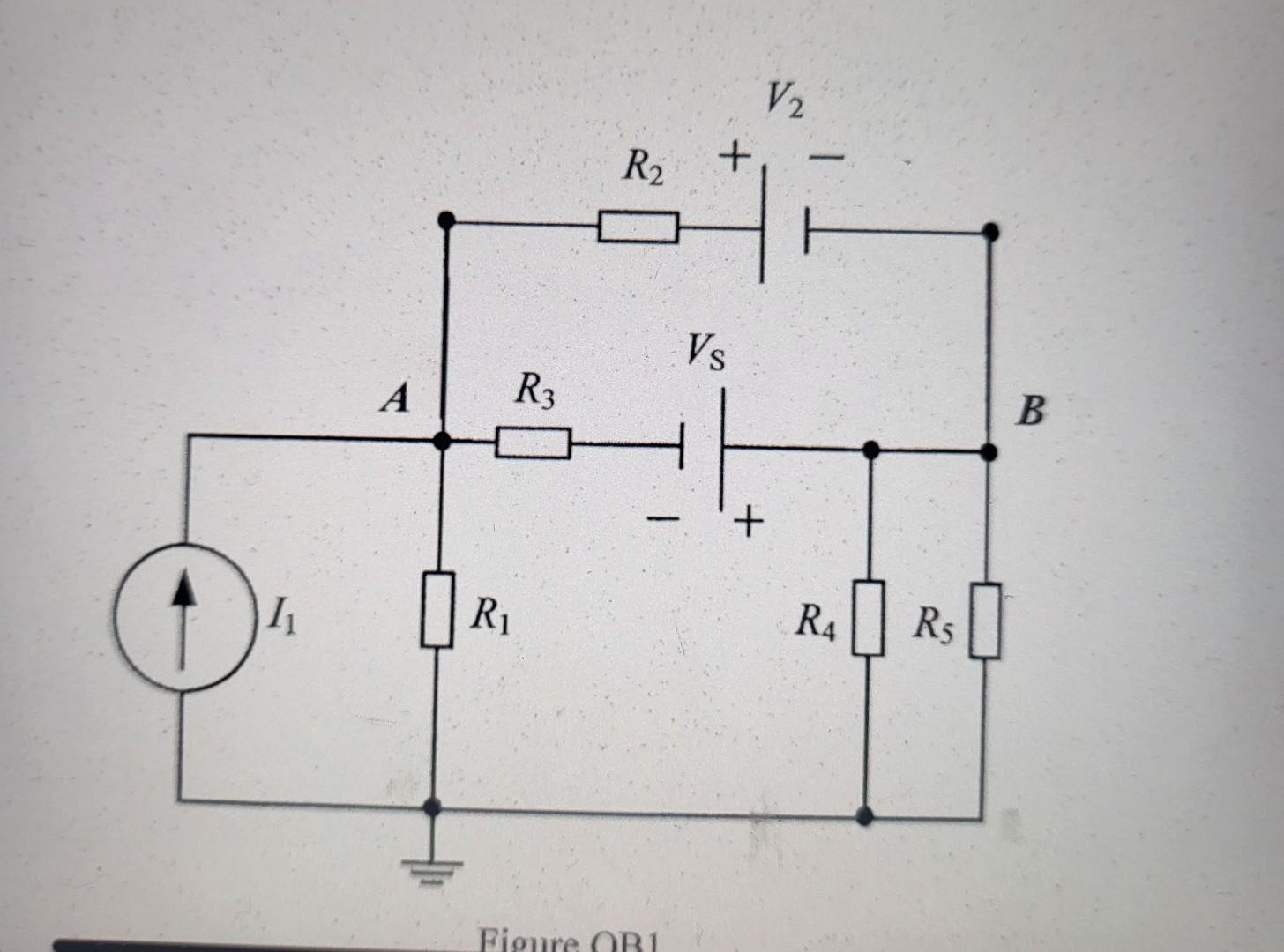 Solved QB1. The DC circuit parameters of Figure QB1 are | Chegg.com