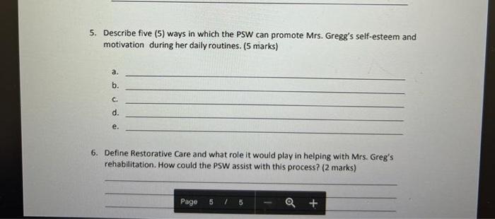 Solved Mrs. Gregg is a 55-year-old widow who has had an | Chegg.com