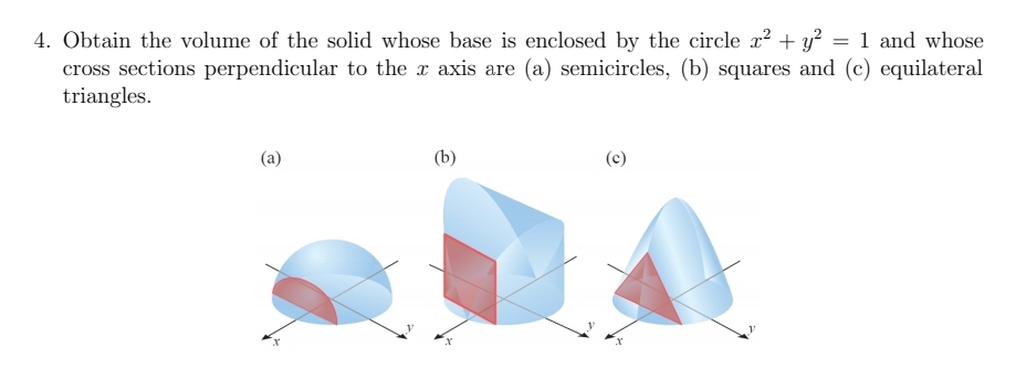 Solved Obtain the volume of the solid whose base is enclosed | Chegg.com