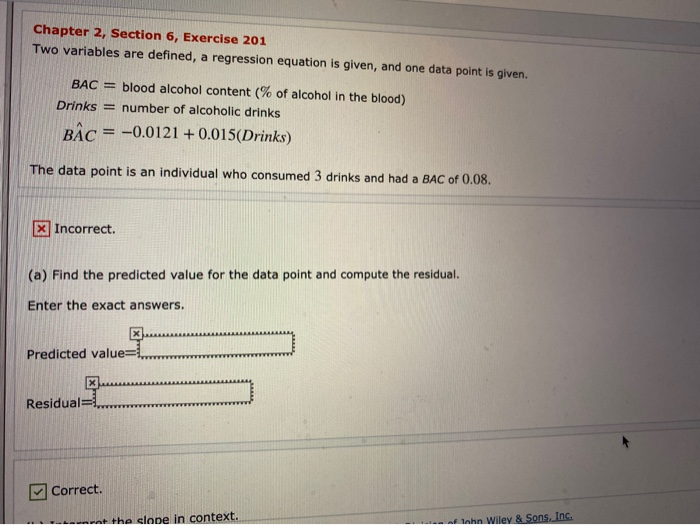 Solved Chapter 2, Section 6, Exercise 201 Two variables are | Chegg.com
