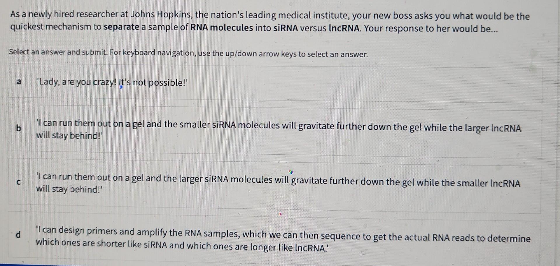 Solved RNA lacks the stability of DNA. Why? Select an answer | Chegg.com