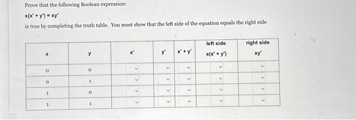 Solved Prove that the following Boolean expression: | Chegg.com