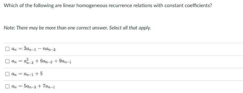 Solved Which of the following are linear homogeneous | Chegg.com