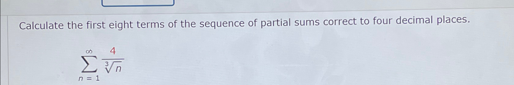 Solved Calculate the first eight terms of the sequence of | Chegg.com