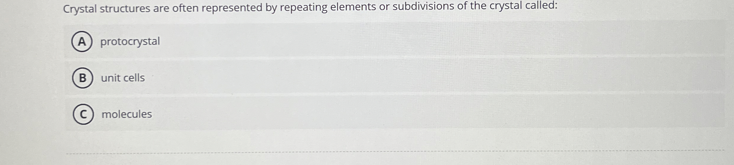 Solved Crystal structures are often represented by repeating | Chegg.com