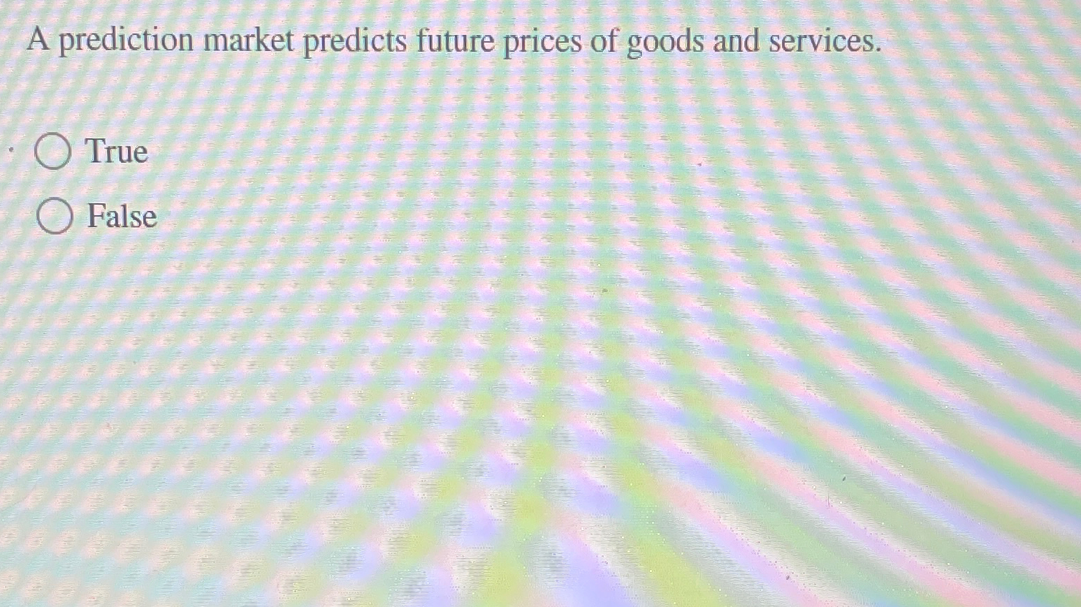 Solved A prediction market predicts future prices of goods | Chegg.com