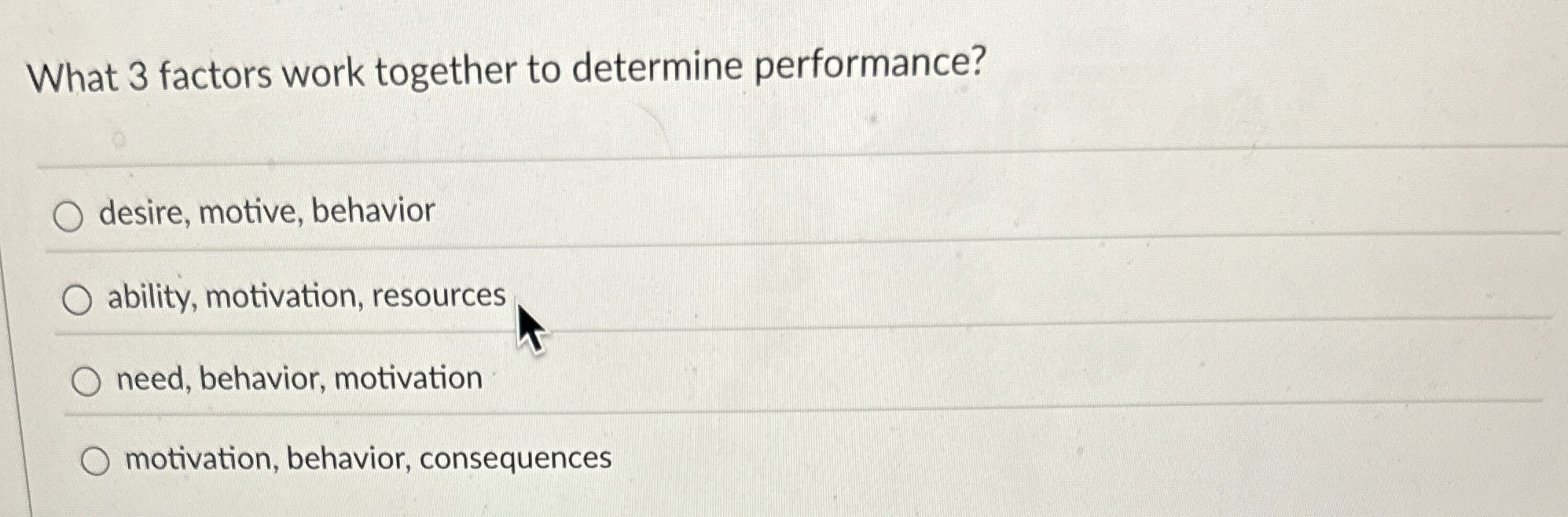Solved What 3 ﻿factors work together to determine | Chegg.com