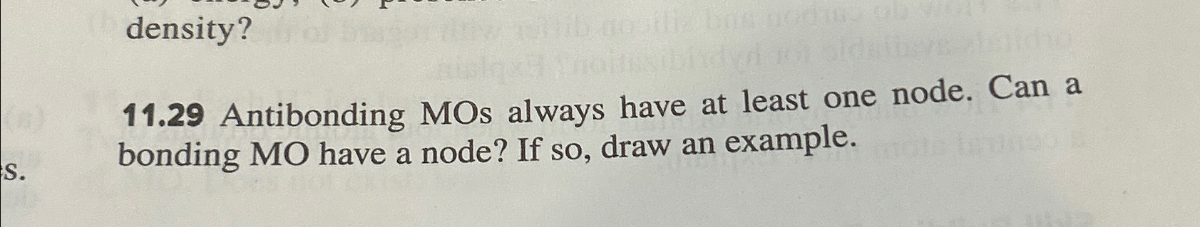Solved 11.29 ﻿Antibonding MOs always have at least one node. | Chegg.com