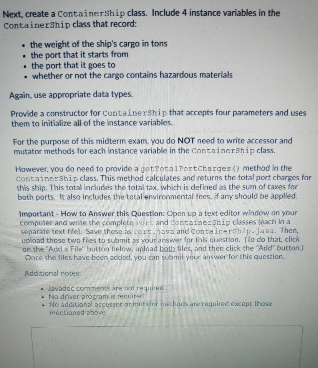 Solved Write two Java classes to represent information about | Chegg.com