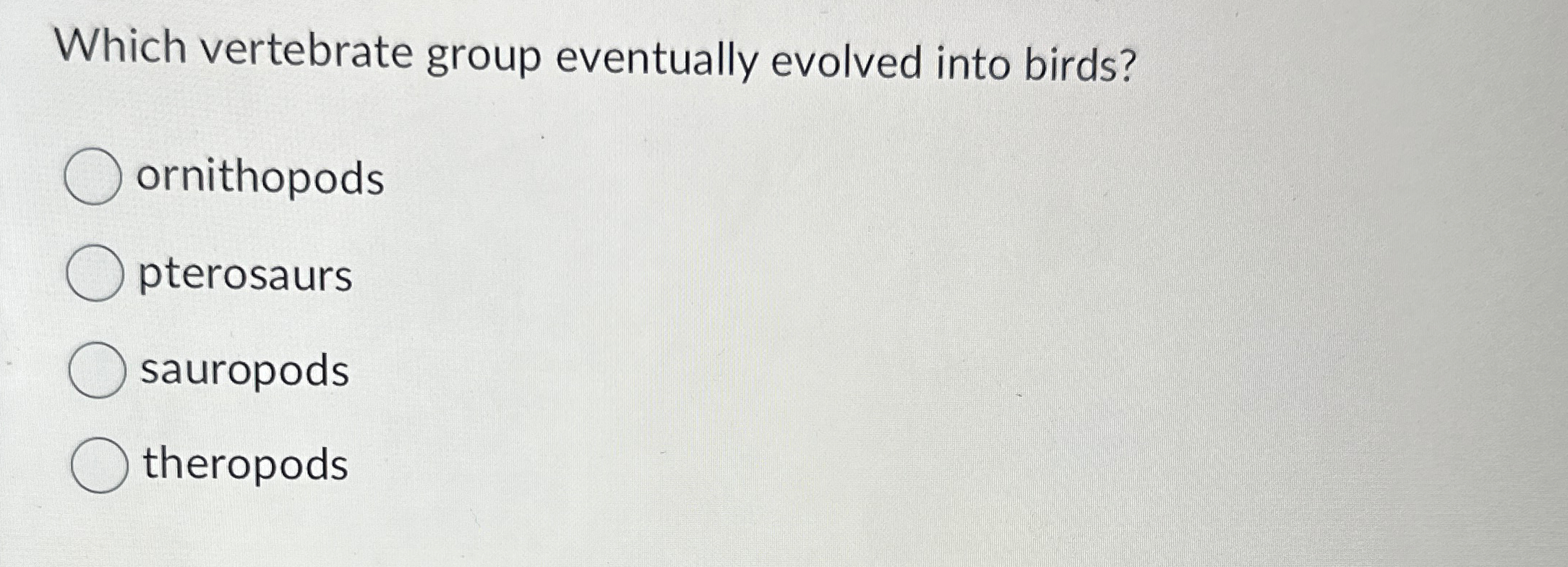 Solved Which vertebrate group eventually evolved into | Chegg.com
