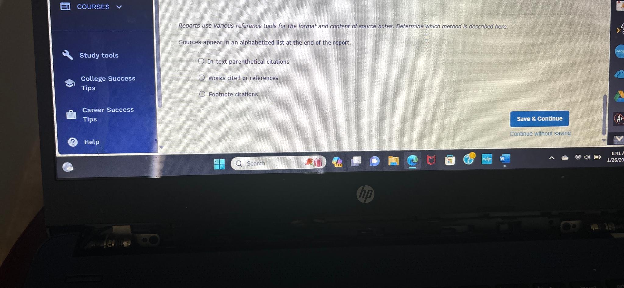 Solved COURSES Reports use various reference tools for the | Chegg.com