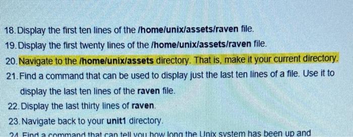 Solved unix PuTTY how to do it ( just the highlighted | Chegg.com