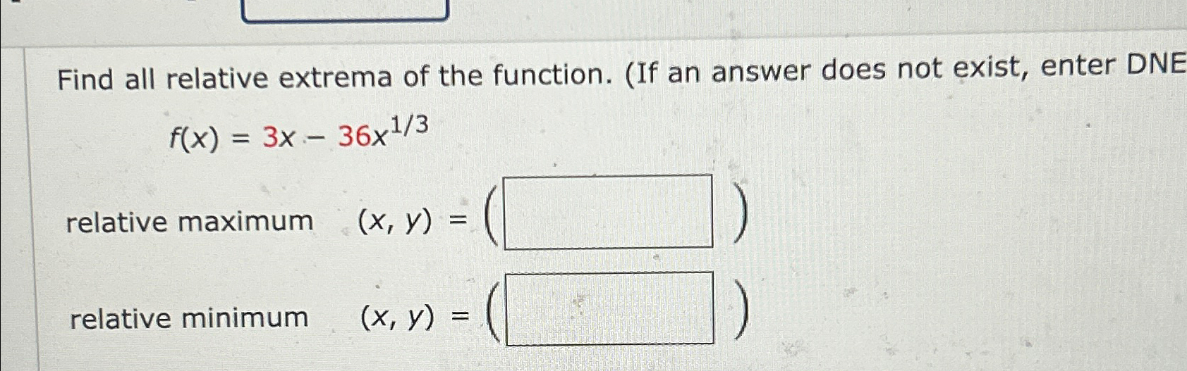 Solved Find all relative extrema of the function. (If an | Chegg.com
