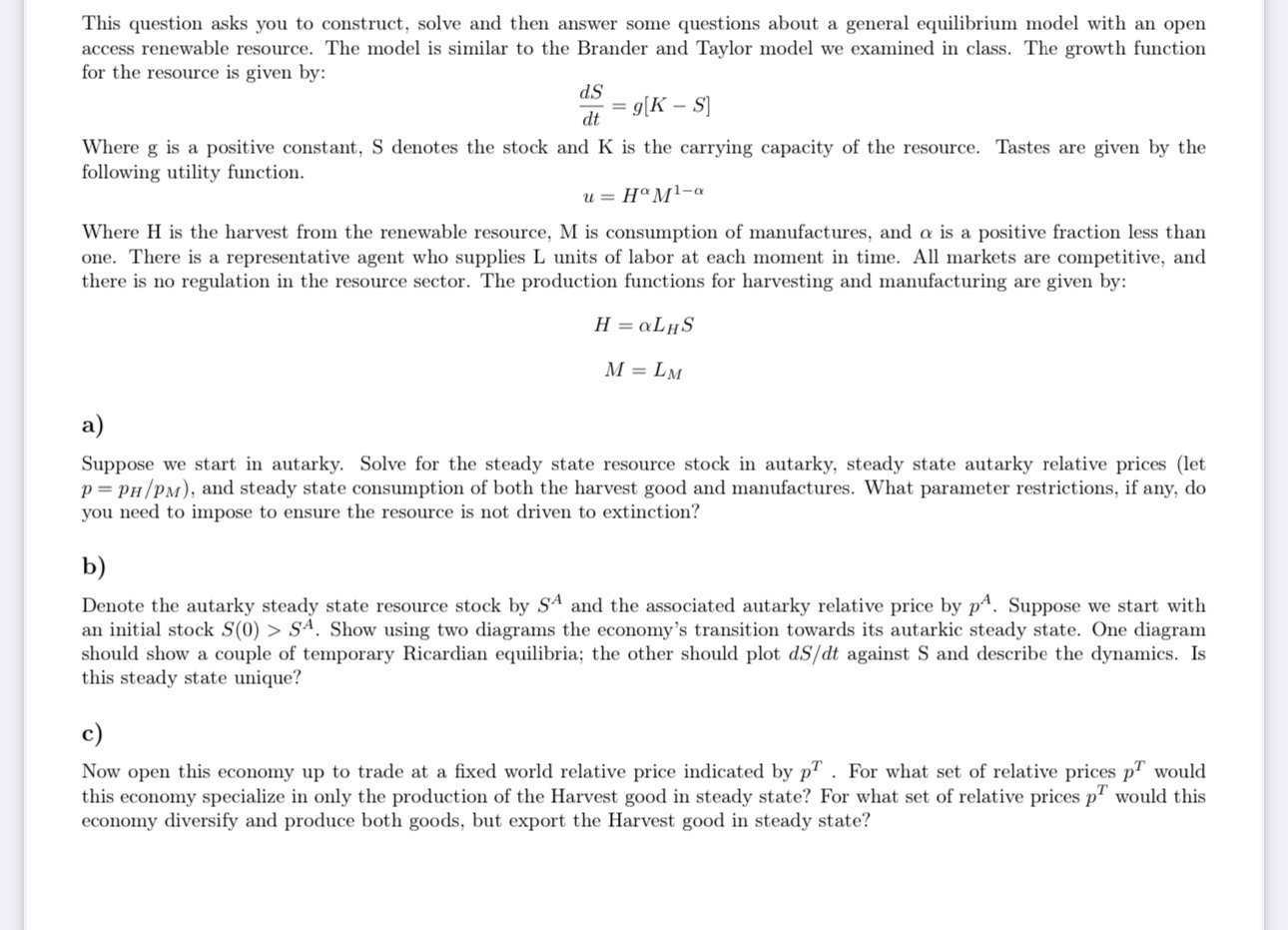 Solved This question asks you to construct, solve and then | Chegg.com