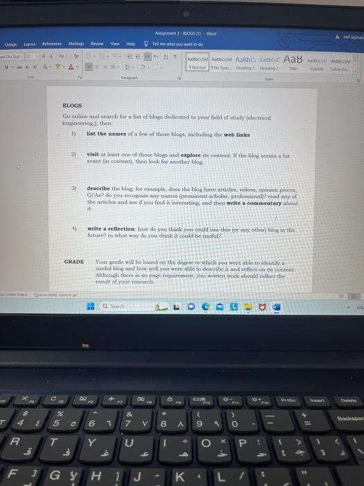 Solved BLOGS Go caline and pearch for a lint af bloge | Chegg.com