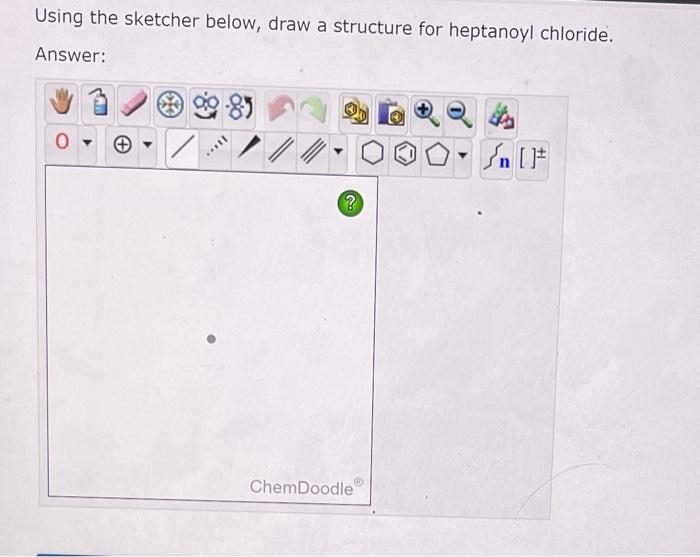 Solved Using the sketcher below, draw a structure for | Chegg.com
