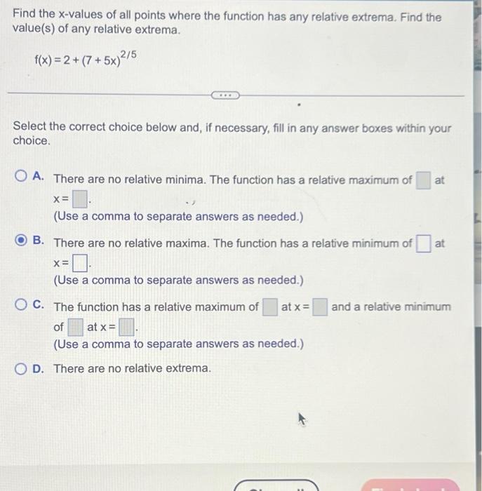 Find the x-values of all points where the function | Chegg.com