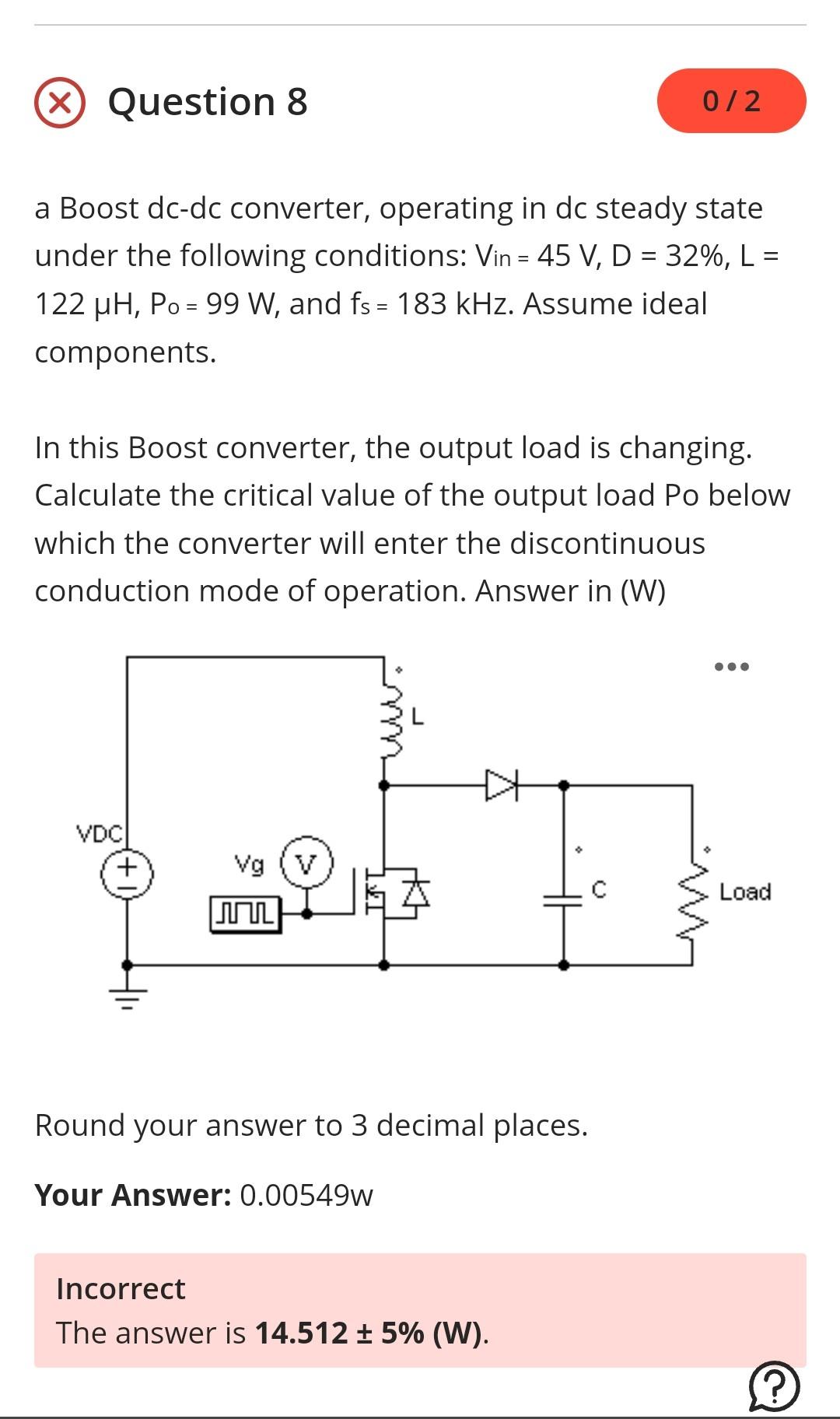 Solved a Boost dc-dc converter, operating in dc steady state | Chegg.com Solved a Boost dc-dc converter, operating in dc steady state | Chegg.com