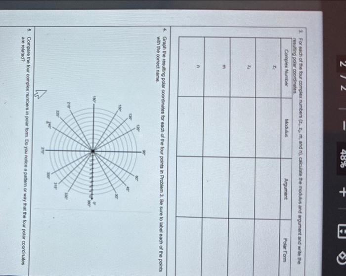 Solved Operations with Complex Numbers Main Assignment | Chegg.com