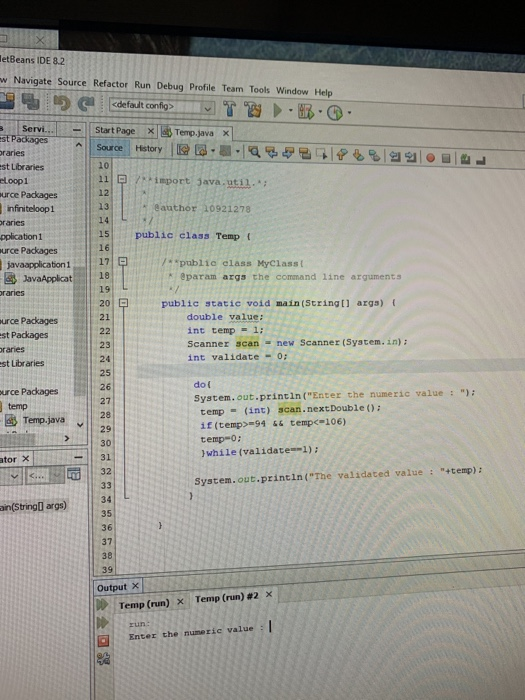 Solved letBeans IDE 8.2 w Navigate Source Refactor Run Debug | Chegg.com