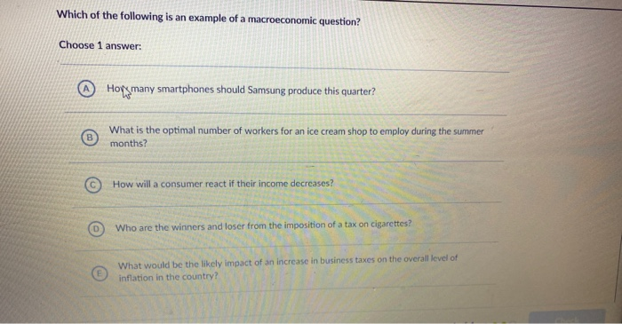 Solved Which of the following is an example of a | Chegg.com