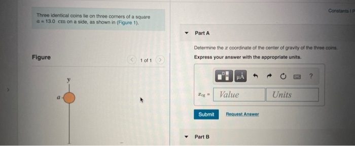 Solved Constants IP Three identical coins lie on three | Chegg.com