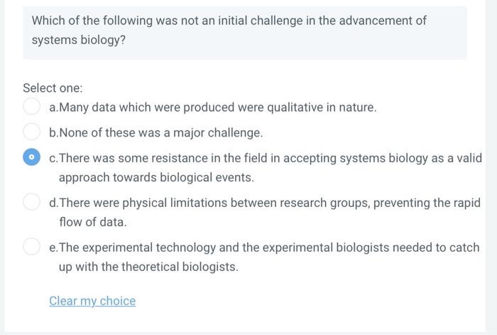 Solved Which of the following was not an initial challenge | Chegg.com
