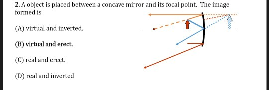 Solved 2. A object is placed between a concave mirror and | Chegg.com