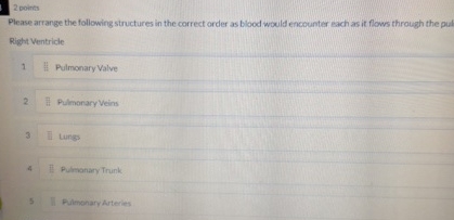 Solved 2 ﻿politsPlease arrange the following structures in | Chegg.com
