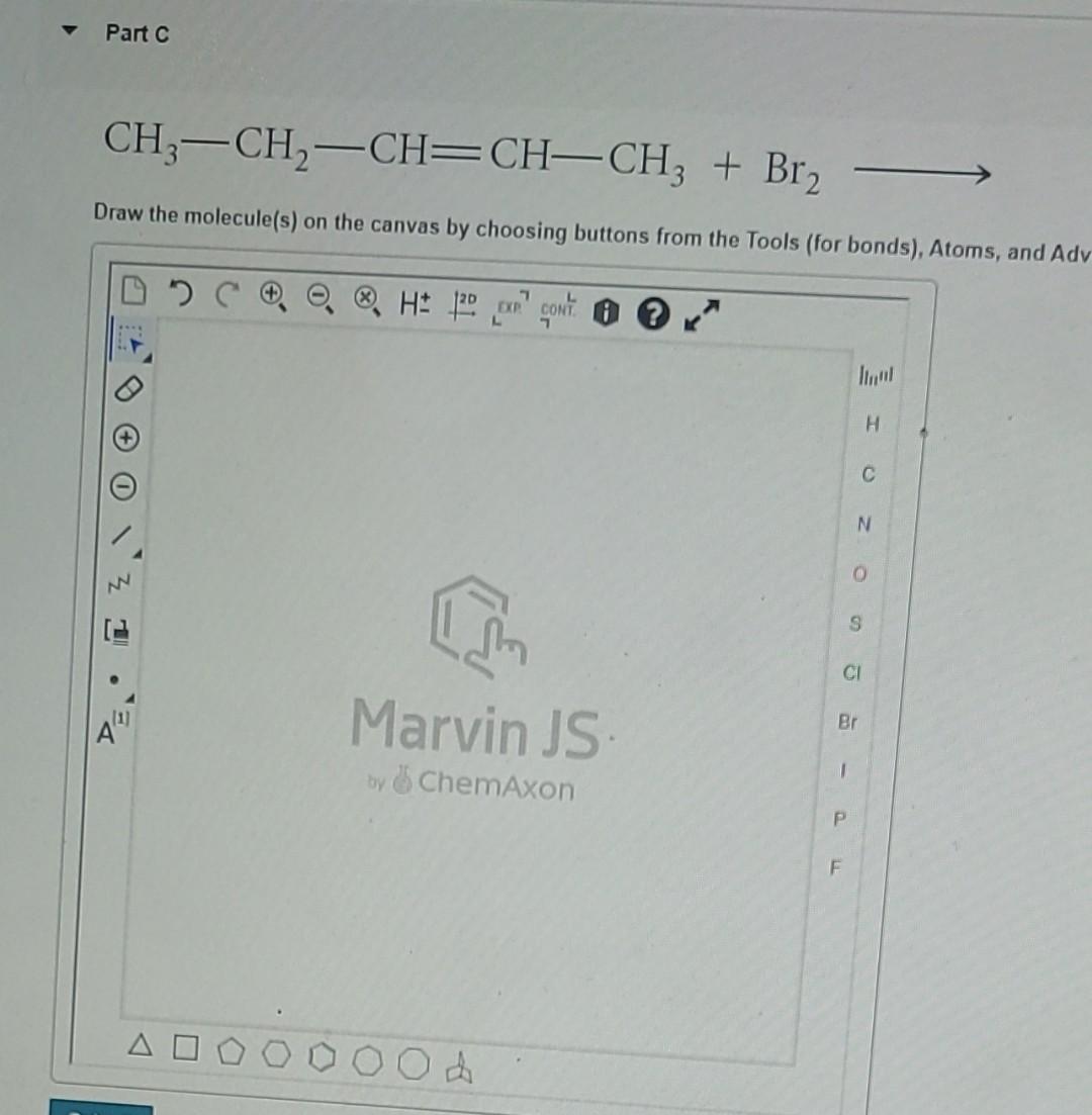 Solved CH3−CH=CH−CH3+HCl Draw the molecule(s) on the canvas | Chegg.com