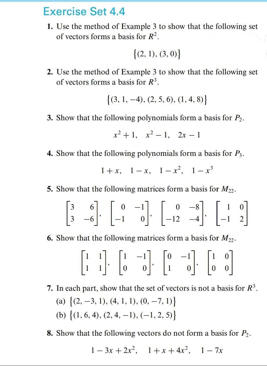 Solved 1. Use the method of Example 3 to show that the | Chegg.com