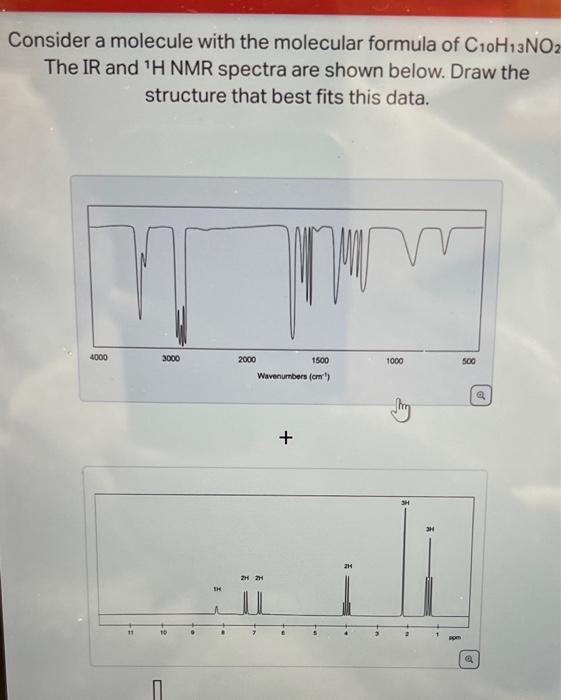 Solved Consider a molecule with the molecular formula of | Chegg.com