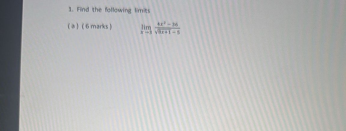 Solved Find the following limits(a) (6 | Chegg.com