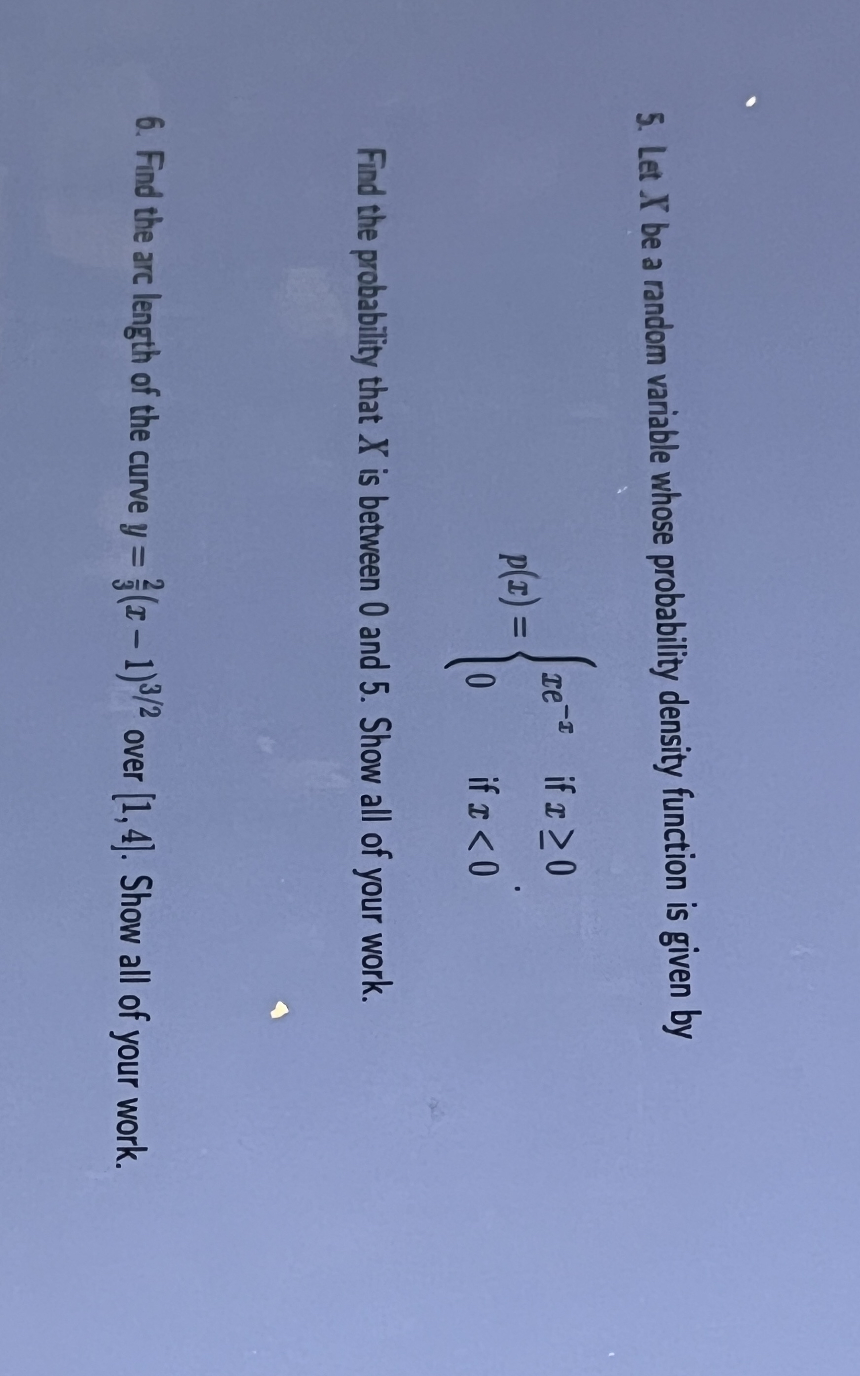 Solved Let x ﻿be a random variable whose probability density | Chegg.com