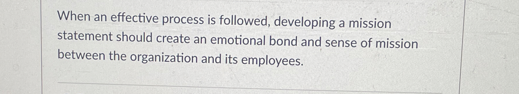 Solved When an effective process is followed, developing a | Chegg.com