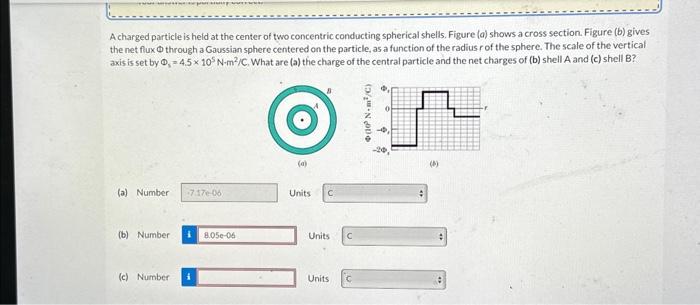 Solved A charged particle is heid at the center of two | Chegg.com