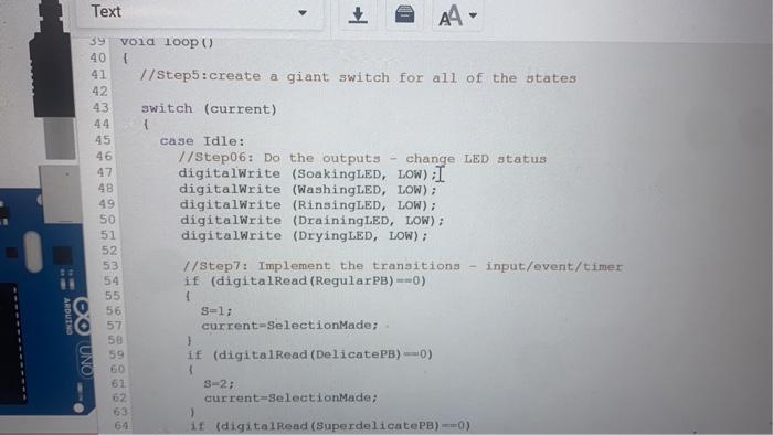 Solved USE TINKERCAD AND UMLETINI FOR STATE DIAGRAM CHECK IF | Chegg.com