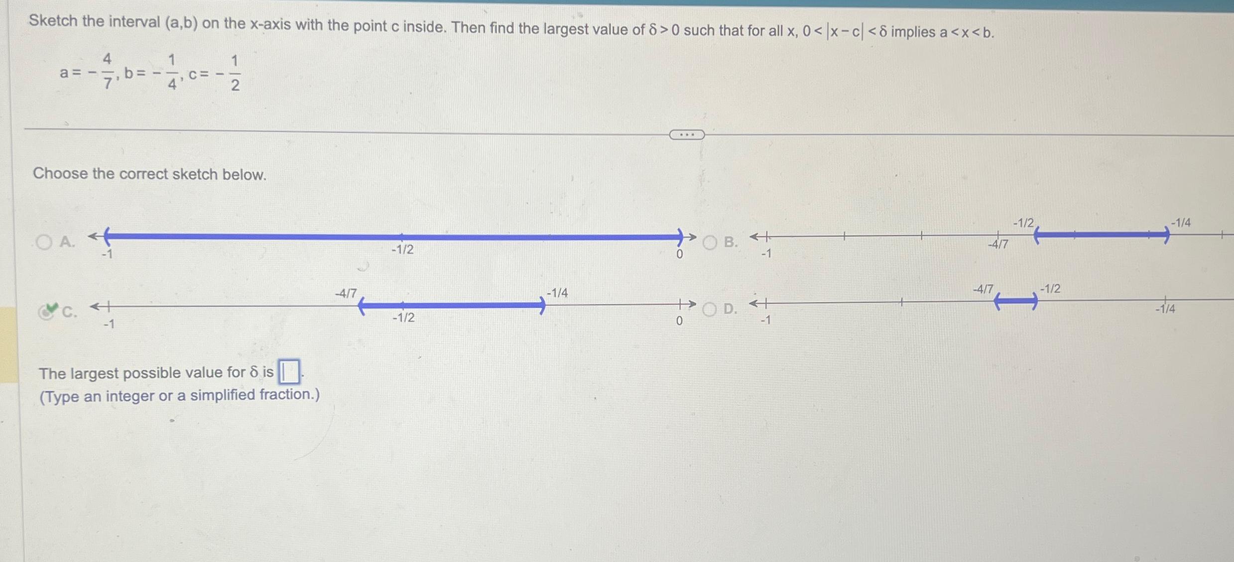 Solved Sketch the interval (a,b) ﻿on the x-axis with the | Chegg.com
