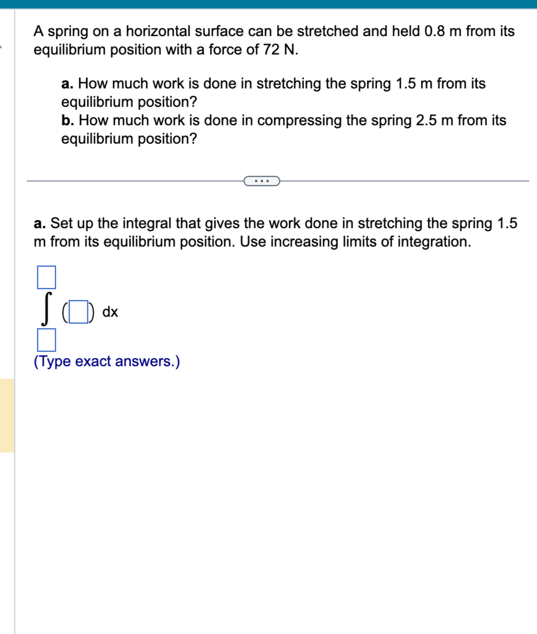 Solved A spring on a horizontal surface can be stretched and | Chegg.com
