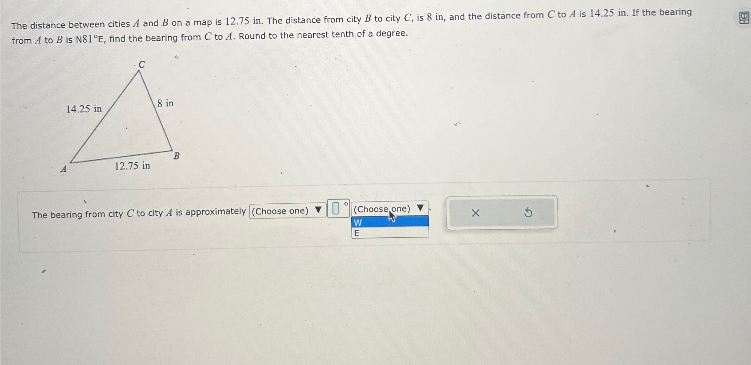 Solved The distance between cities A and B ﻿on a map is | Chegg.com