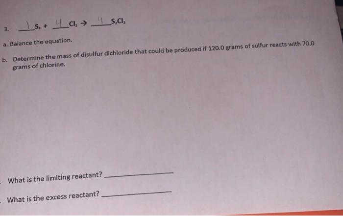 Solved determine the mass of the disulfur dichloride that | Chegg.com