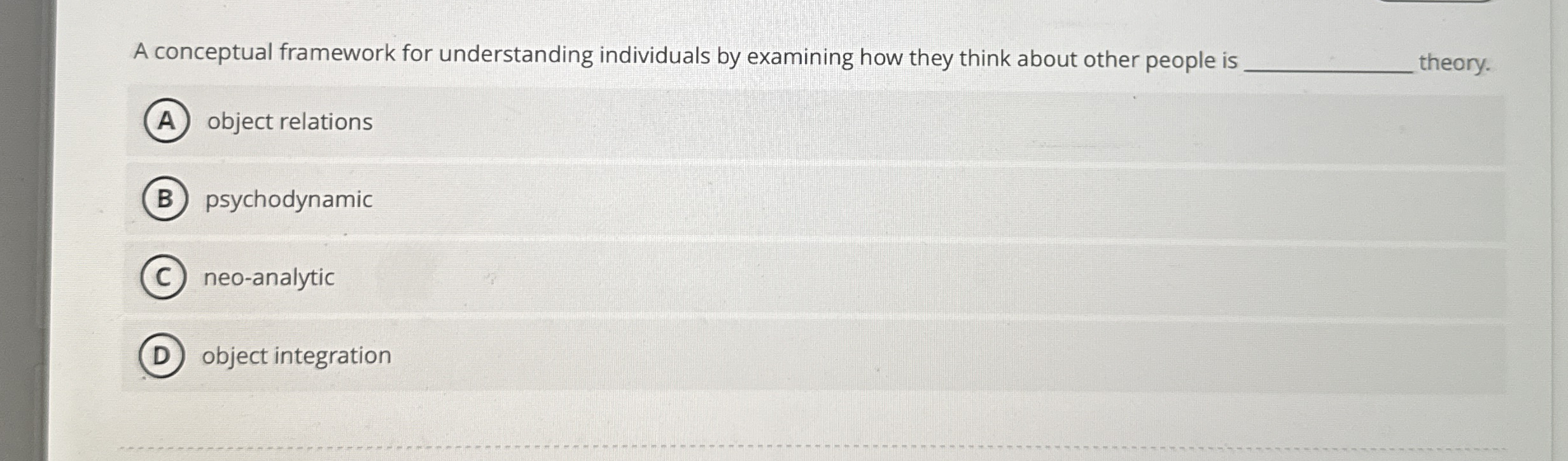 Solved A conceptual framework for understanding individuals | Chegg.com