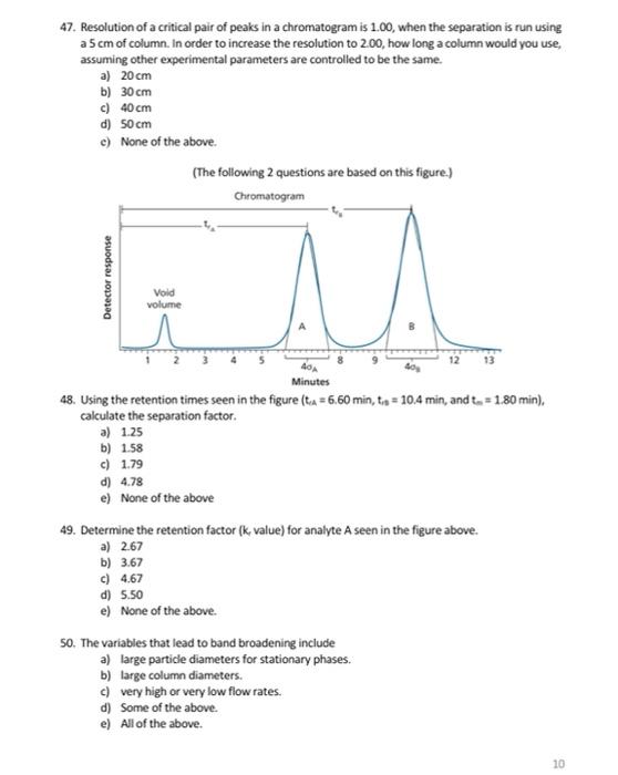 Solved 42. The order of elution of the following compounds | Chegg.com