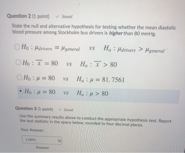 Solved Scenario 1: Stressed-out bus drivers Previous studies | Chegg.com