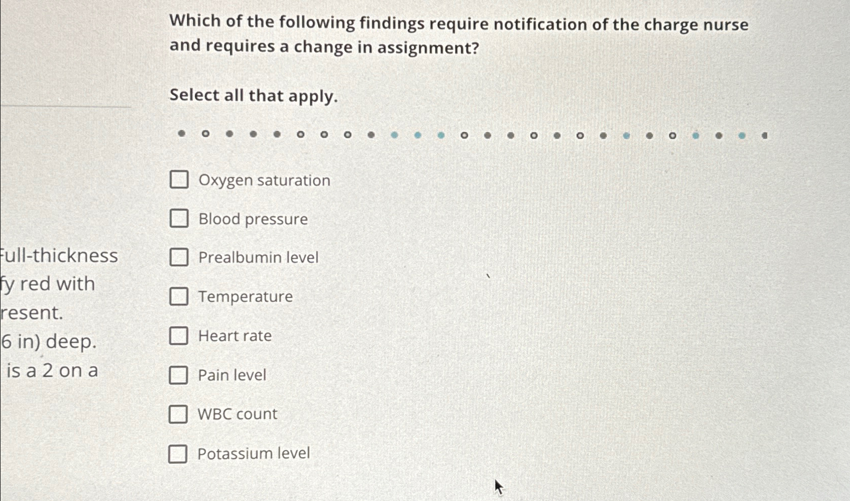 Solved Which of the following findings require notification | Chegg.com