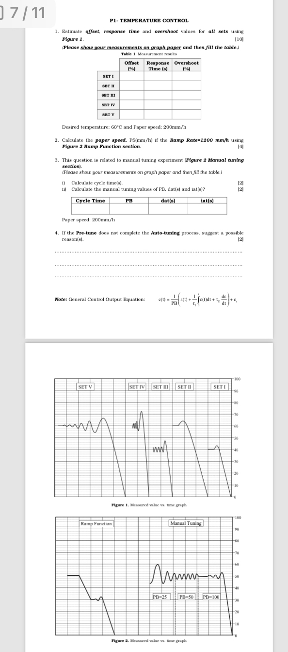 7 / 11P1- ﻿TEMPERATURE CONTROLEstimate offset, | Chegg.com