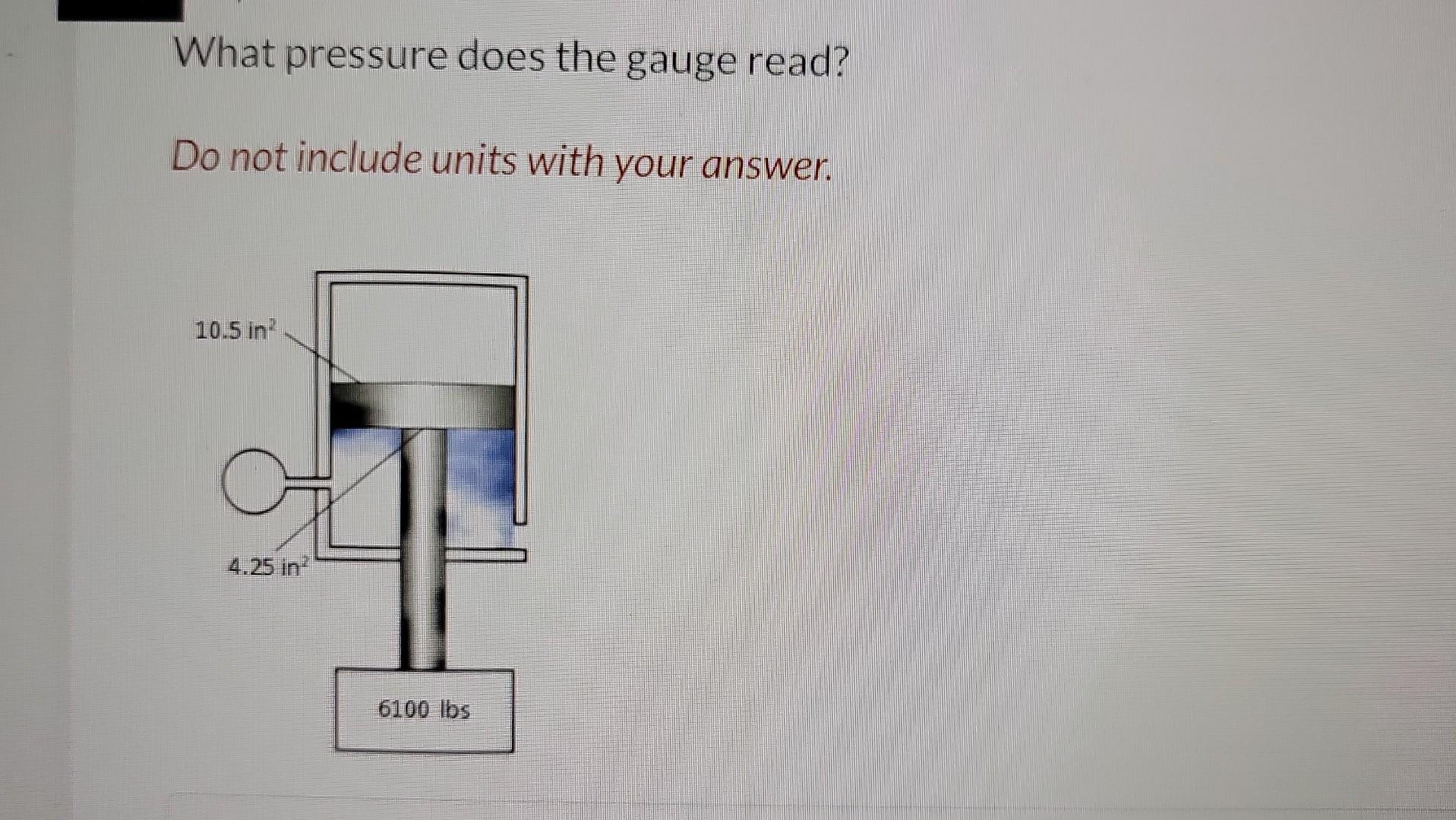 Solved What pressure does the gauge read? Do not include | Chegg.com