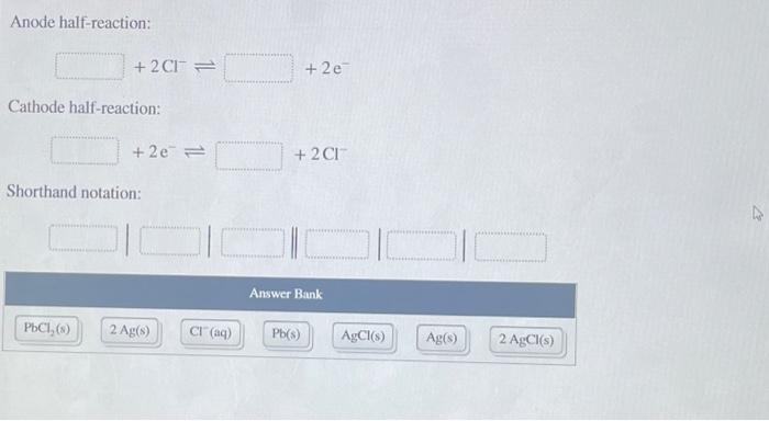 Solved Complete the half-reactions for the cell shown, and | Chegg.com